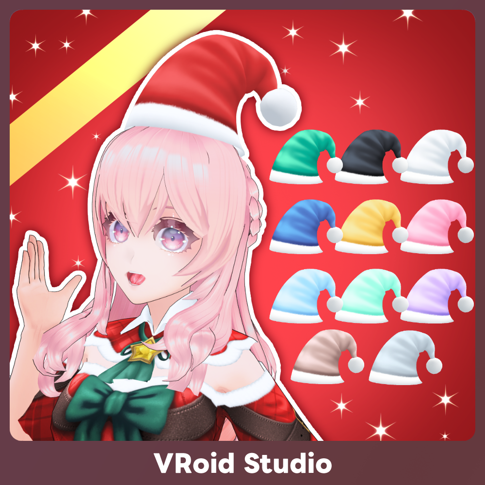 【VRoid カスタムアイテム対応！】サンタキャップ Santa Cap for VRoid - F/A インダストリーズ - BOOTH