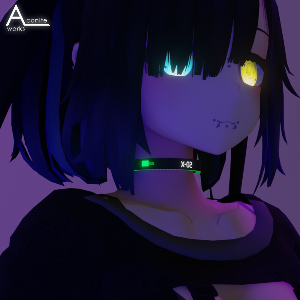 [3D Model] Tech Collar ハイテク-コラー - Aconite0101 Works. - BOOTH