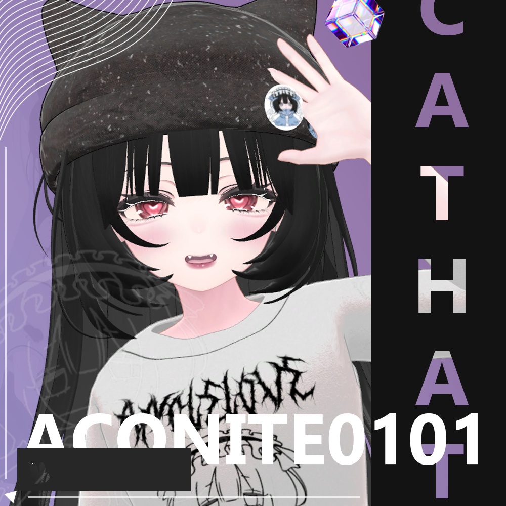 [3DModel]CatBeanieHat - Aconite0101 Works. - BOOTH