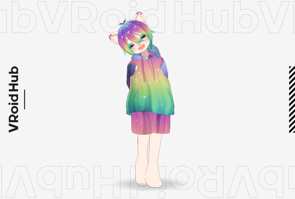 Radiant rainbow furry - funbun - BOOTH