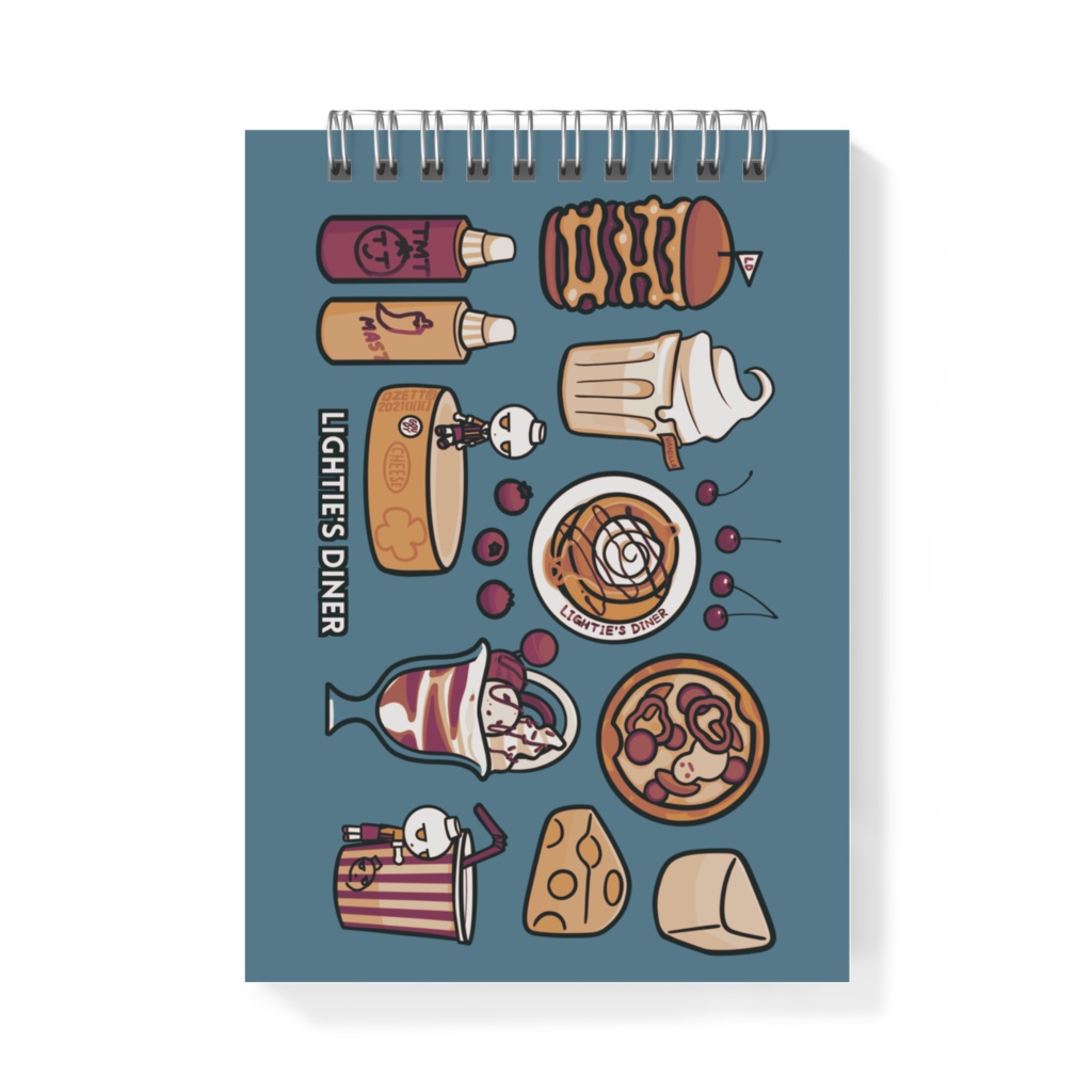 LIGHTIE notepad [cheese and cream] - OZett shop COMET-B - BOOTH