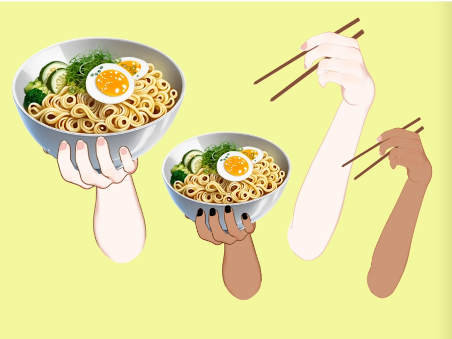 Rigged Vtuber Asset hands holding noodles- Live2D,Animated vtuber hand ...