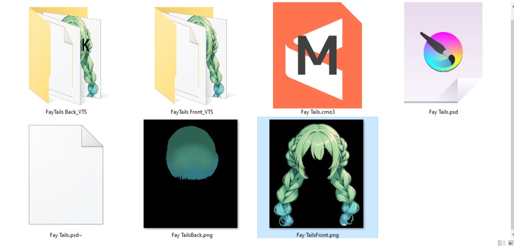 [Live2Dアイテム] Kawaii rigged vtuber Hair, Braids /psd, moc3, cmo3/ Vtuber ...