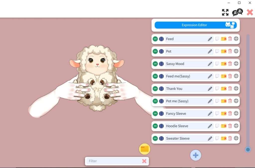 [Live2Dアイテム] Vtuber Pet-Hand holding kawaii Sheep - rigged Asset /Chibi ...