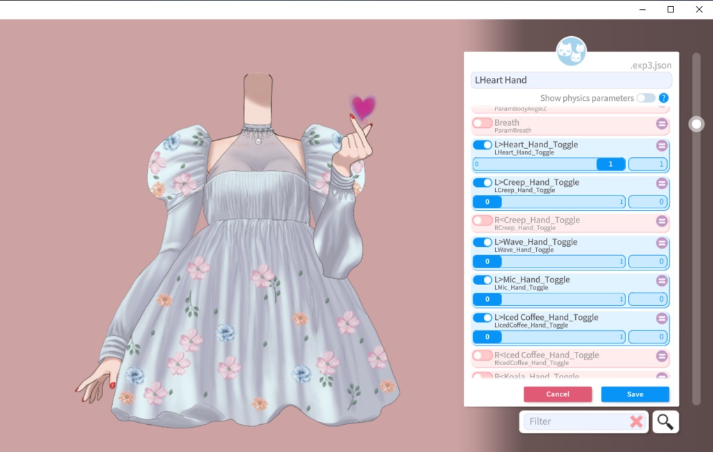 [Live2Dアイテム] Free Vtuber Asset - Rigged Kawaii puff Dress outfit ...