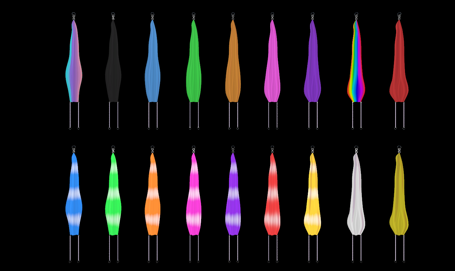 【VRC想定】ベールポイ / Veil Poi (マテリアル18種類セット) - だまこや - BOOTH