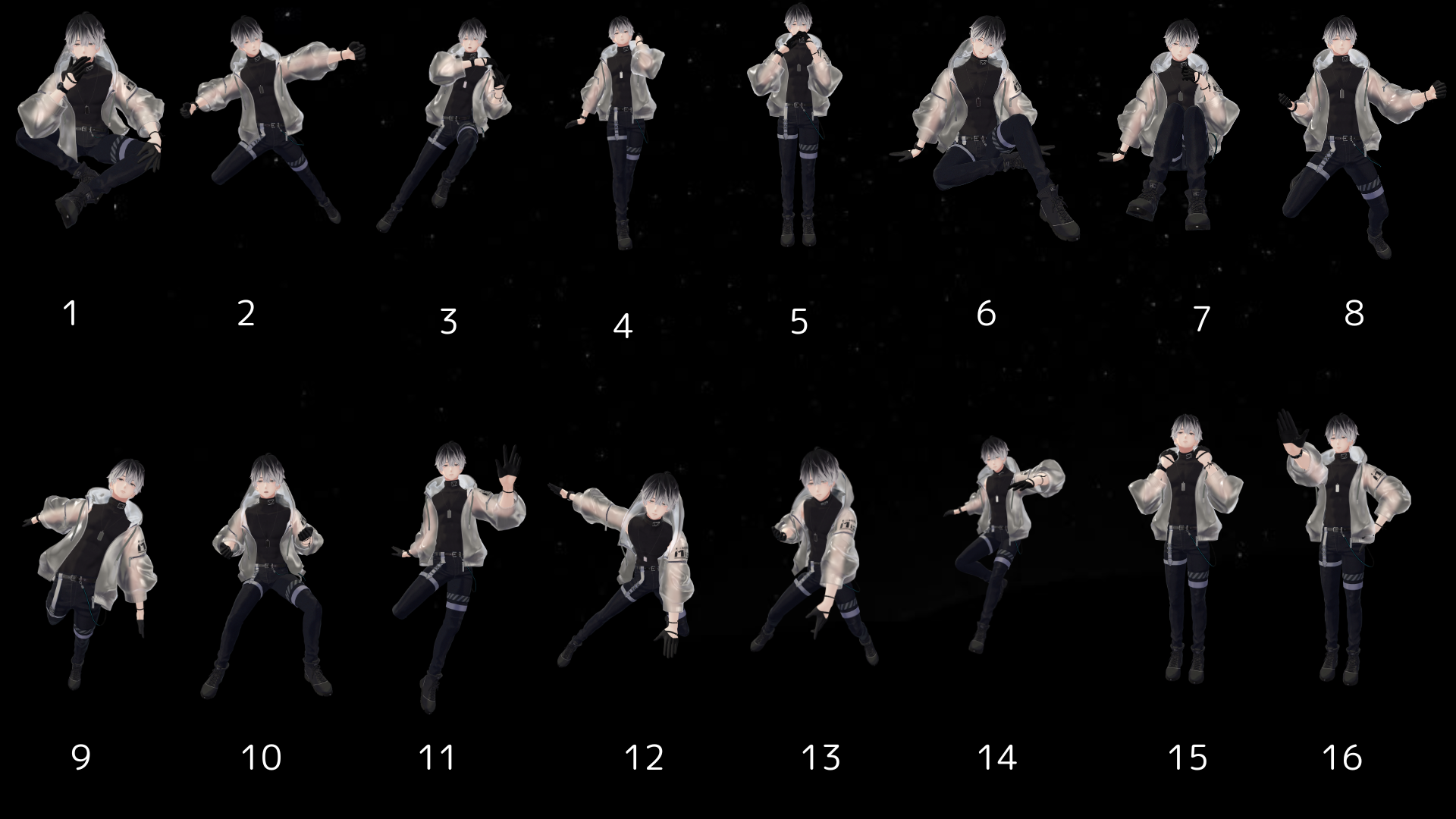 【vrchat用】 36個pose set - にょっひーショップ！ - BOOTH