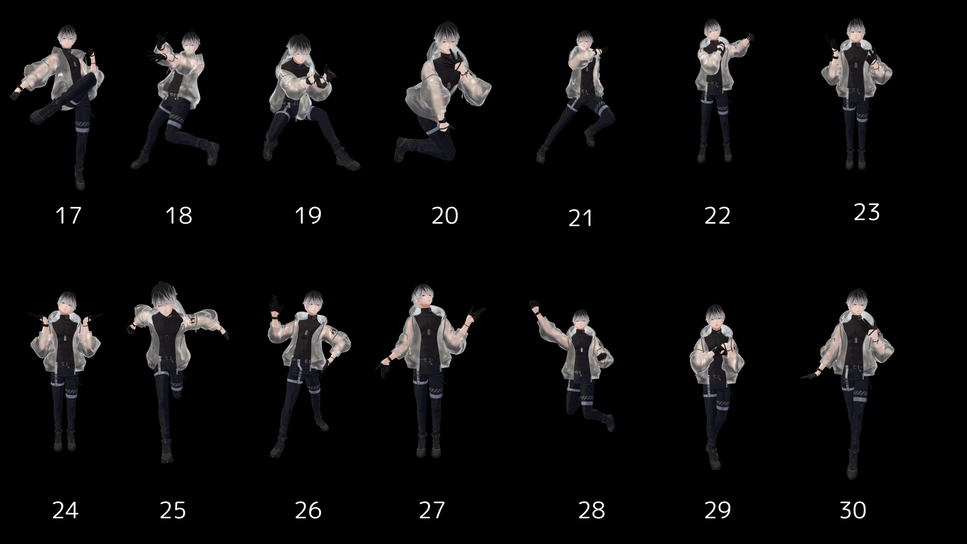 【vrchat用】 36個pose set - にょっひーショップ！ - BOOTH