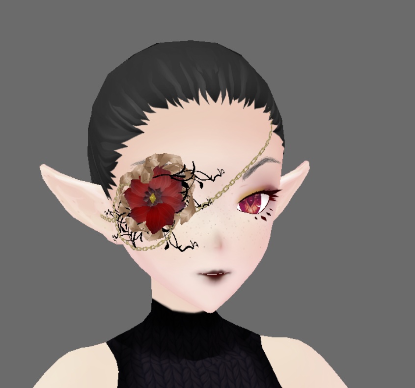 [ VROID ] Rose Eyepatch / 眼帯 - tiaqqqq - BOOTH