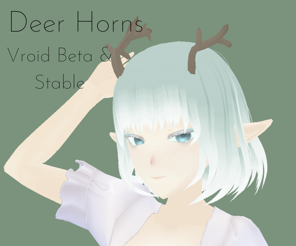 [ VROID ] Deer Horns / 鹿の角 (1 Set) - tiaqqqq - BOOTH