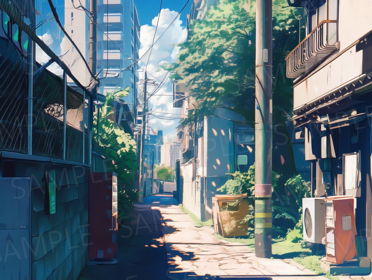 【背景57枚】都会の路地裏｜Urban back alley - sozaiyanostalgy - BOOTH