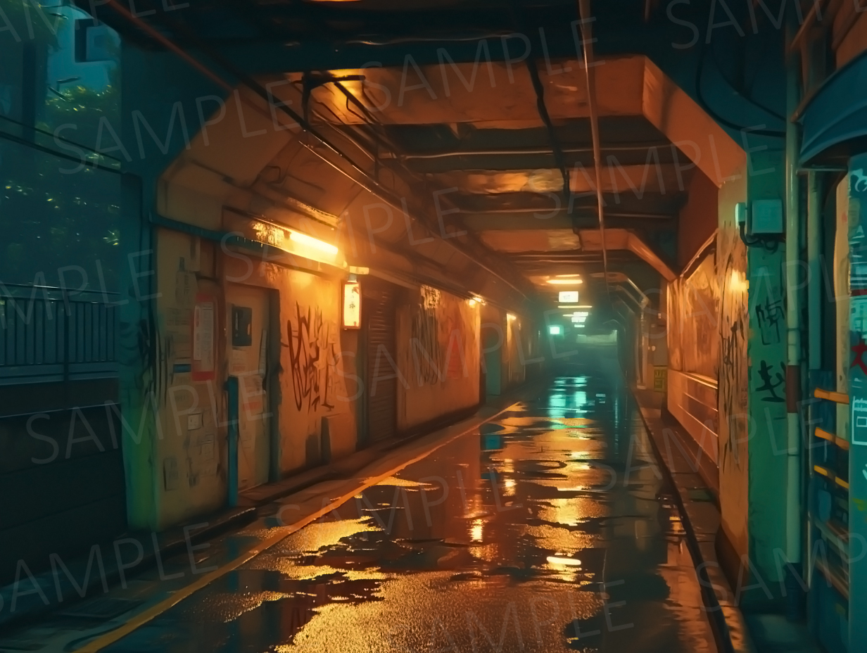 【背景57枚】都会の路地裏｜Urban back alley - sozaiyanostalgy - BOOTH