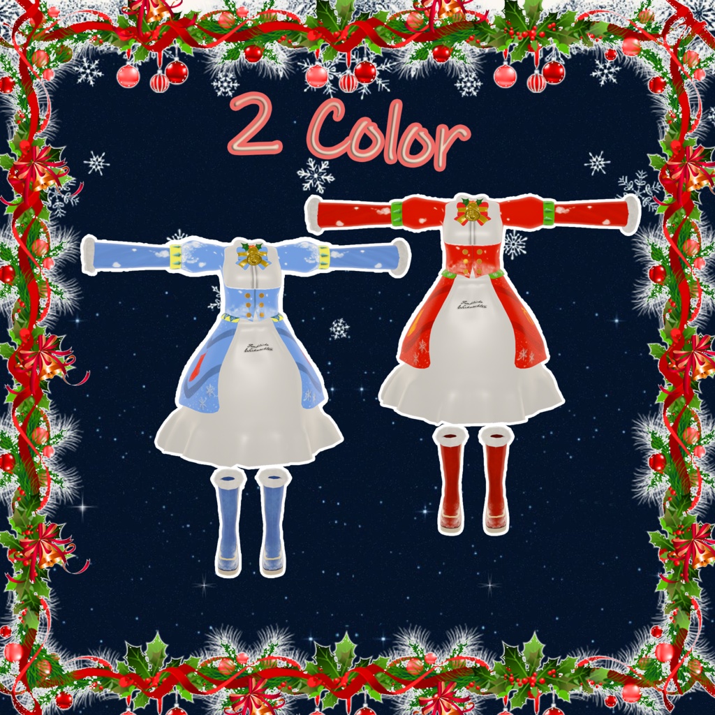 [VRCHAT]Christmas suit クリスマススーツ 聖誕服裝[RuskとSapphy対応] - ColaYong 服の部屋 - BOOTH