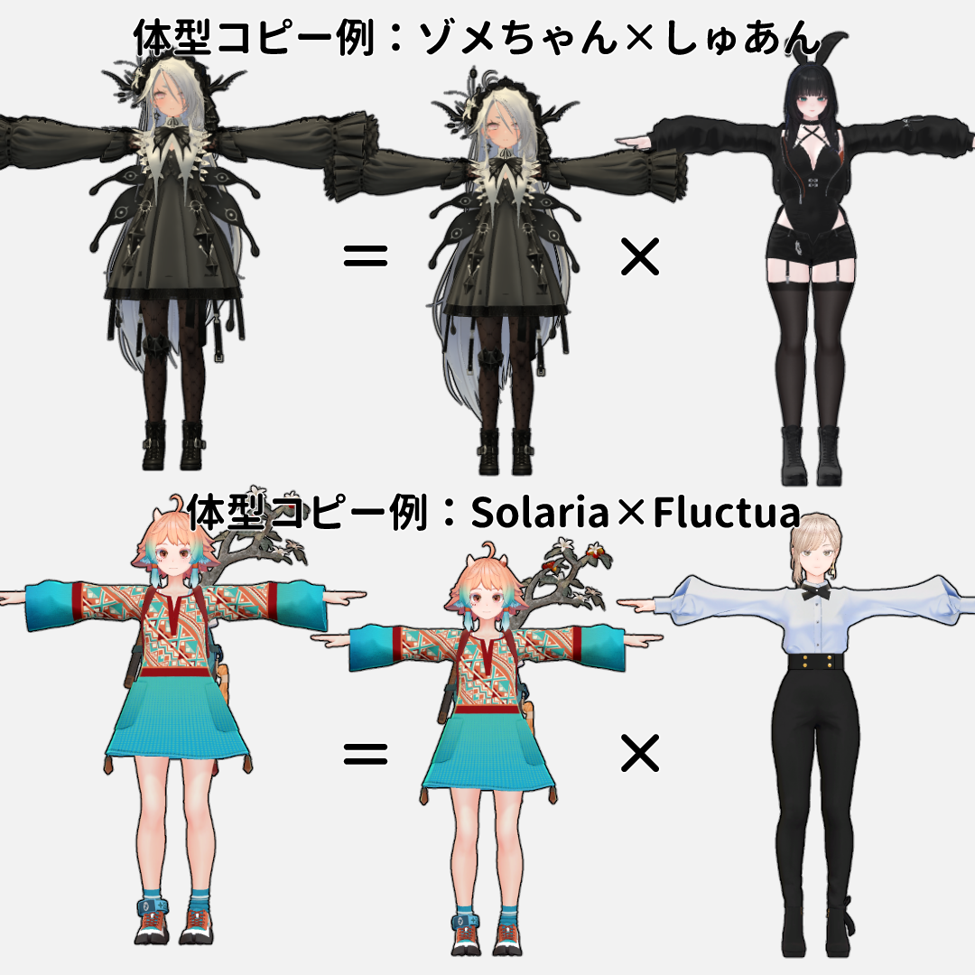 【VRChatアバター体型コピー＆調整ツール】Silhouette+(シルエットプラス) Unity Editor拡張 - qbshop ...
