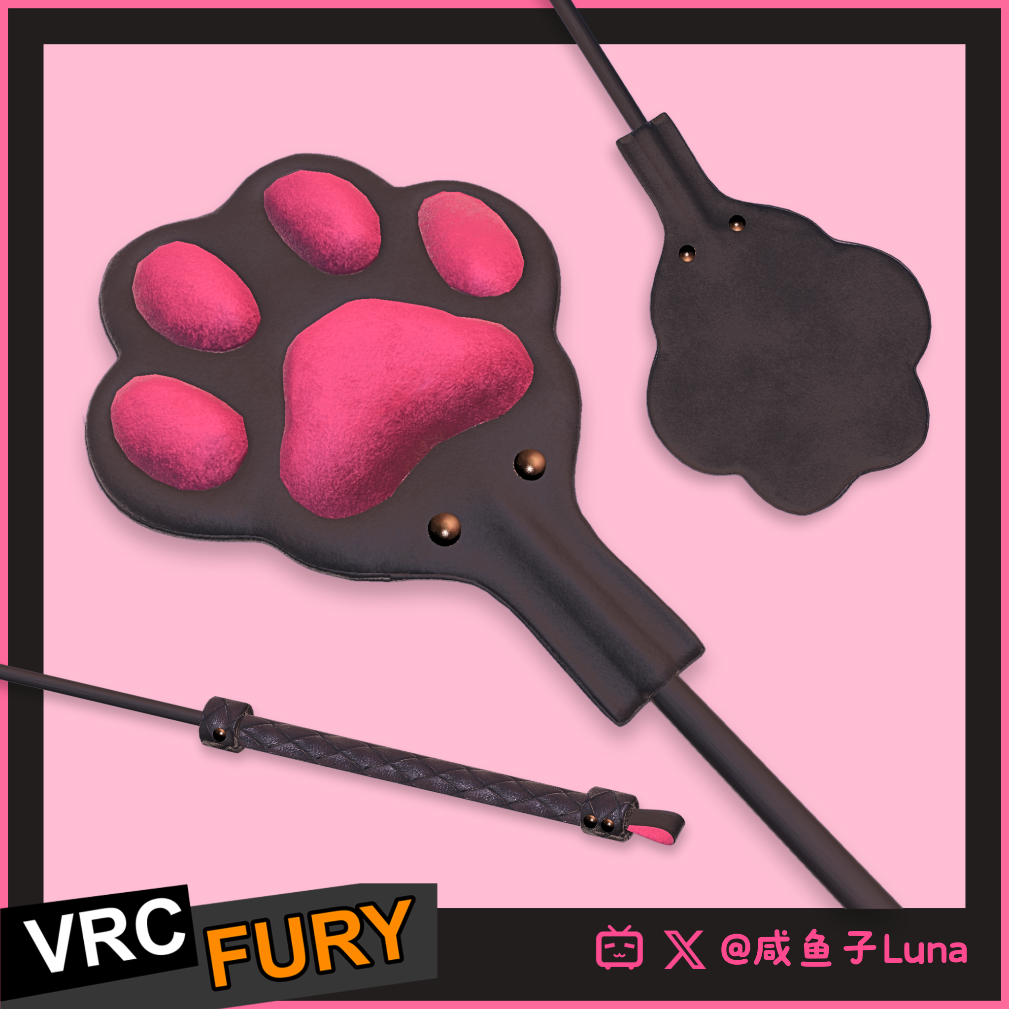 🐱Talk to My Paw·Whip🐱簡易導入ギミック【VRCFury対応/VRChat】 - FURRY Luna_ko - BOOTH