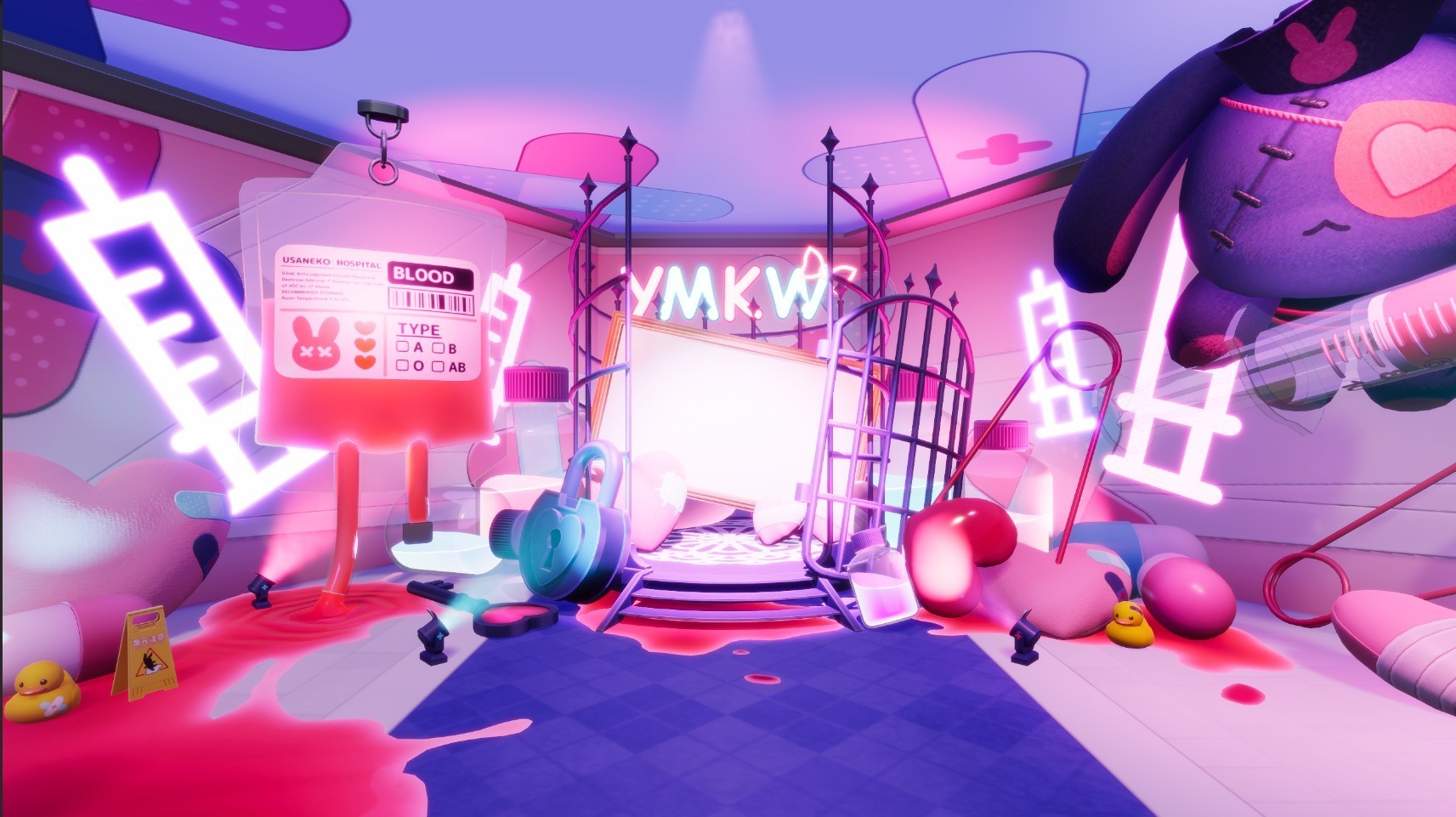 【3DVTuberライブステージ】やみうさけんきゅう室 Ver.B【うさねこ式 V LiveStage】 - うさねこメモリー - BOOTH