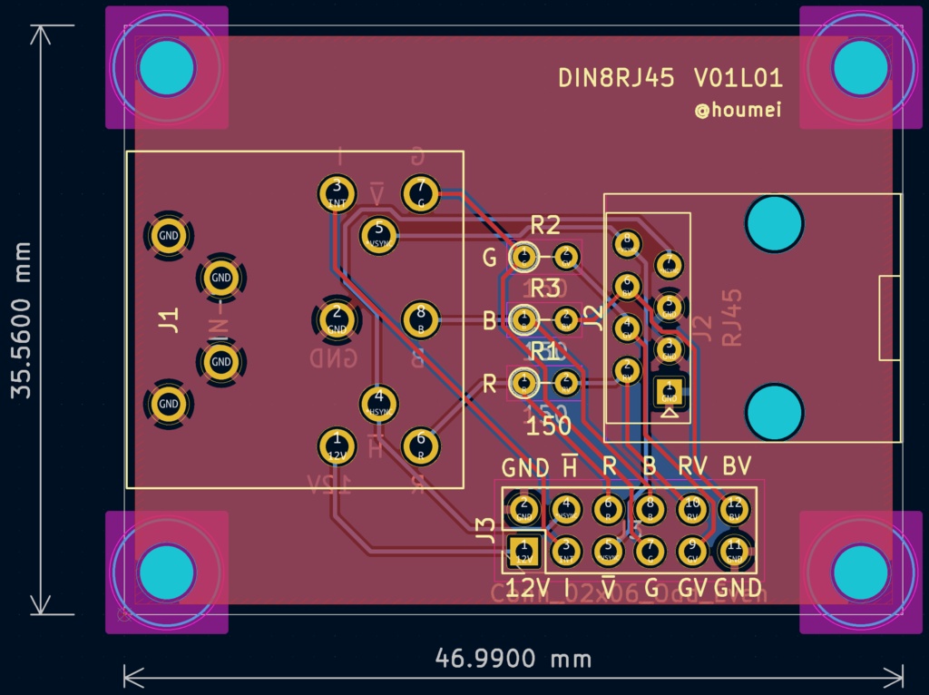 DIN8RJ45 デジタルRGB DIN8ピンをRJ45に変換 - まごころせいじつ堂 - BOOTH