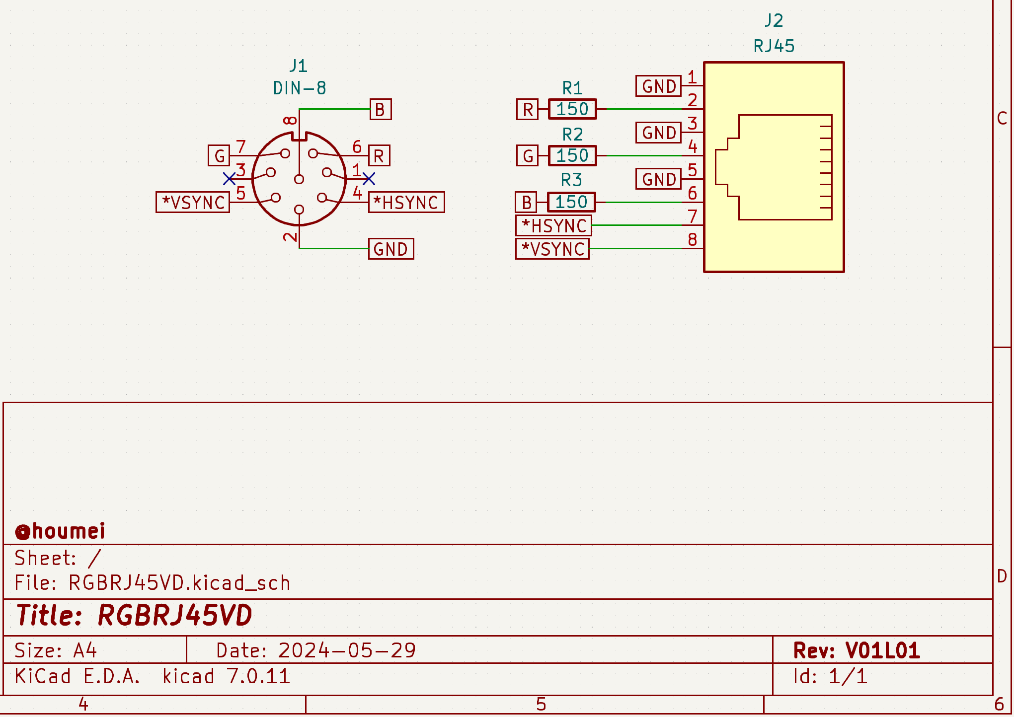 RGBRJ45VD デジタルRGB出力 - RJ45変換アダプタ(下向き) - まごころせいじつ堂 - BOOTH