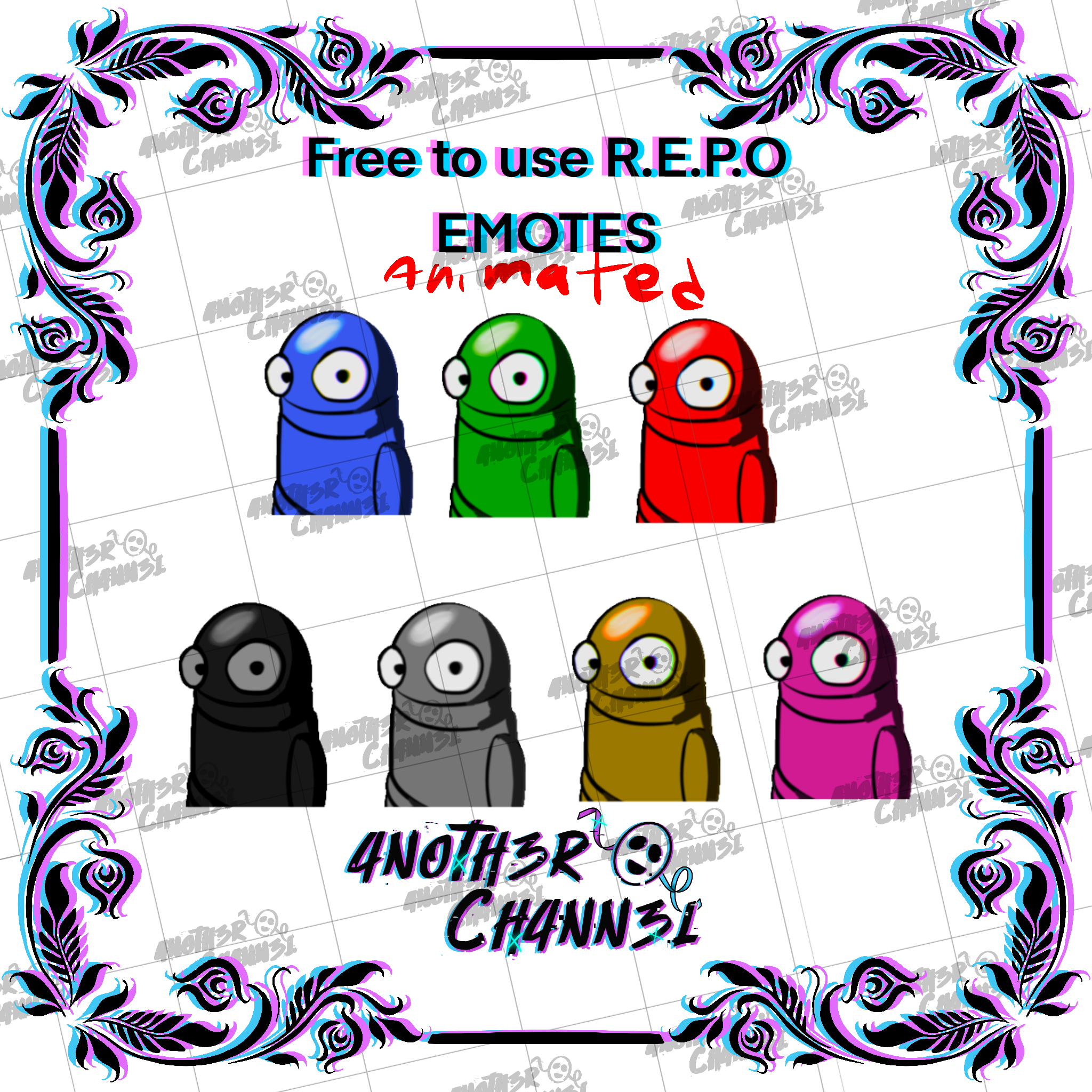 Repo silly emotes bundle - 4noth3rchan - BOOTH
