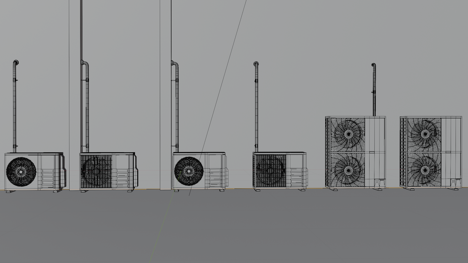 エアコン室外機・家庭用・/air conditioner outdoor unit/3DCGモデル/blender - NOVA>NULL ...
