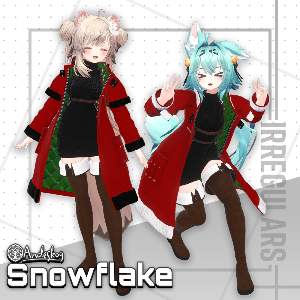 【オリジナル3Dモデル】Snowflake&Showdown【アバター対応衣装&ハンマー】※付属武器サポート非対応 - IRREGULARS ...