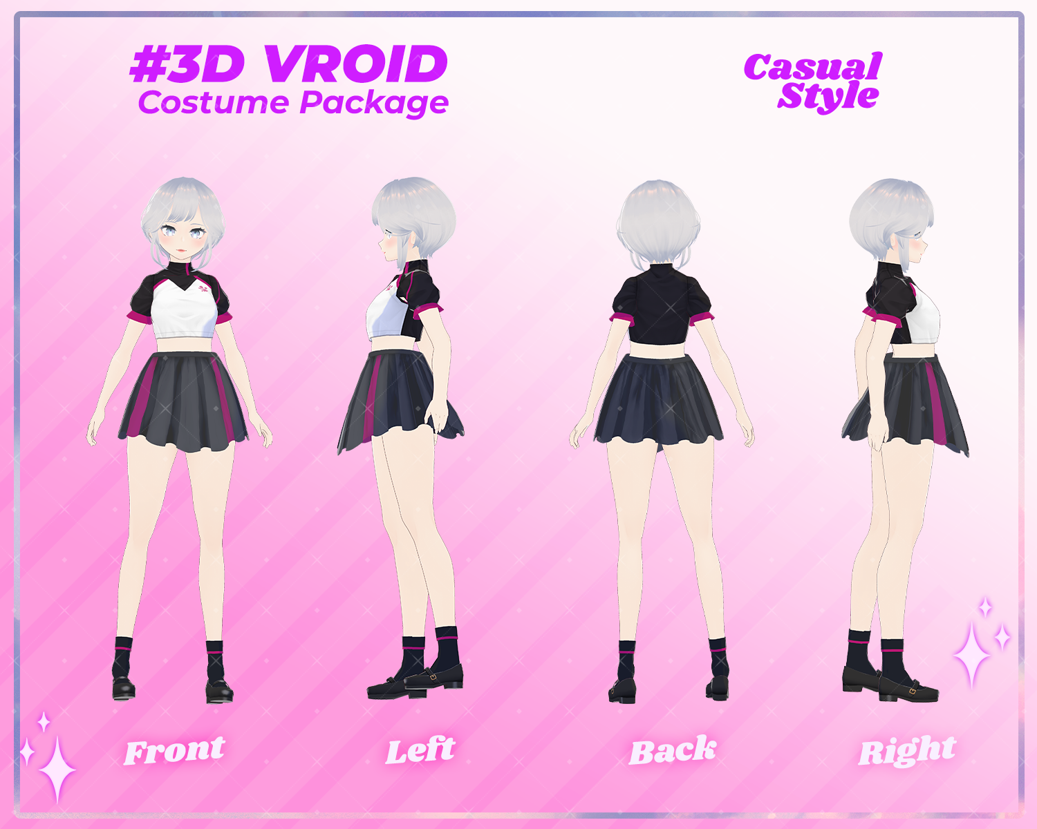 3D VRoid Clothing Pack Cozy & Simple Casual Wear for VRoid Models ...