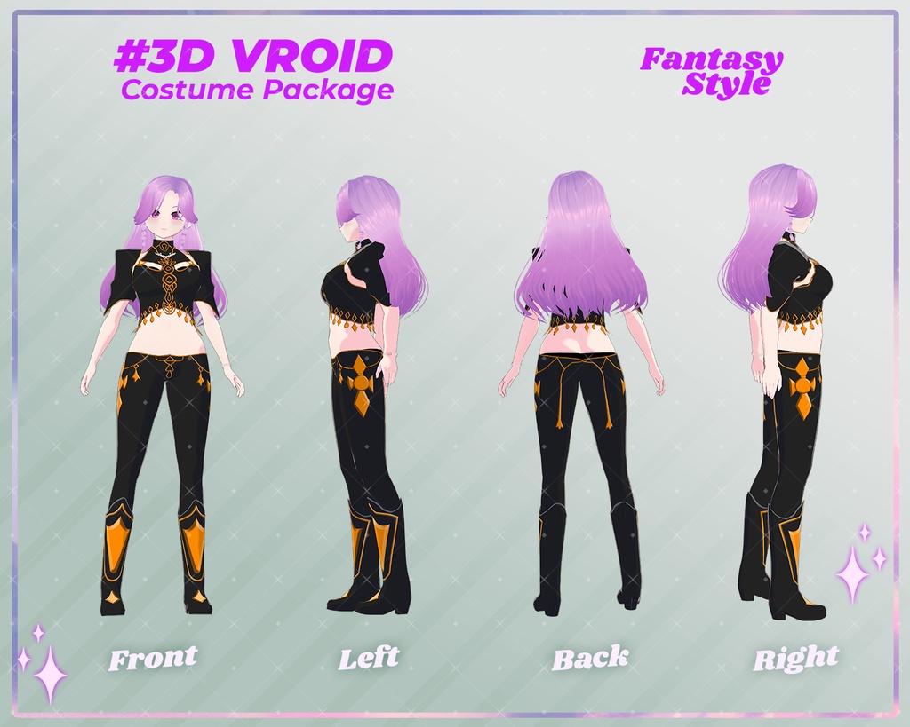 3D VRoid Clothing Pack Enchanted Fantasy Costumes for VRoid Models ...