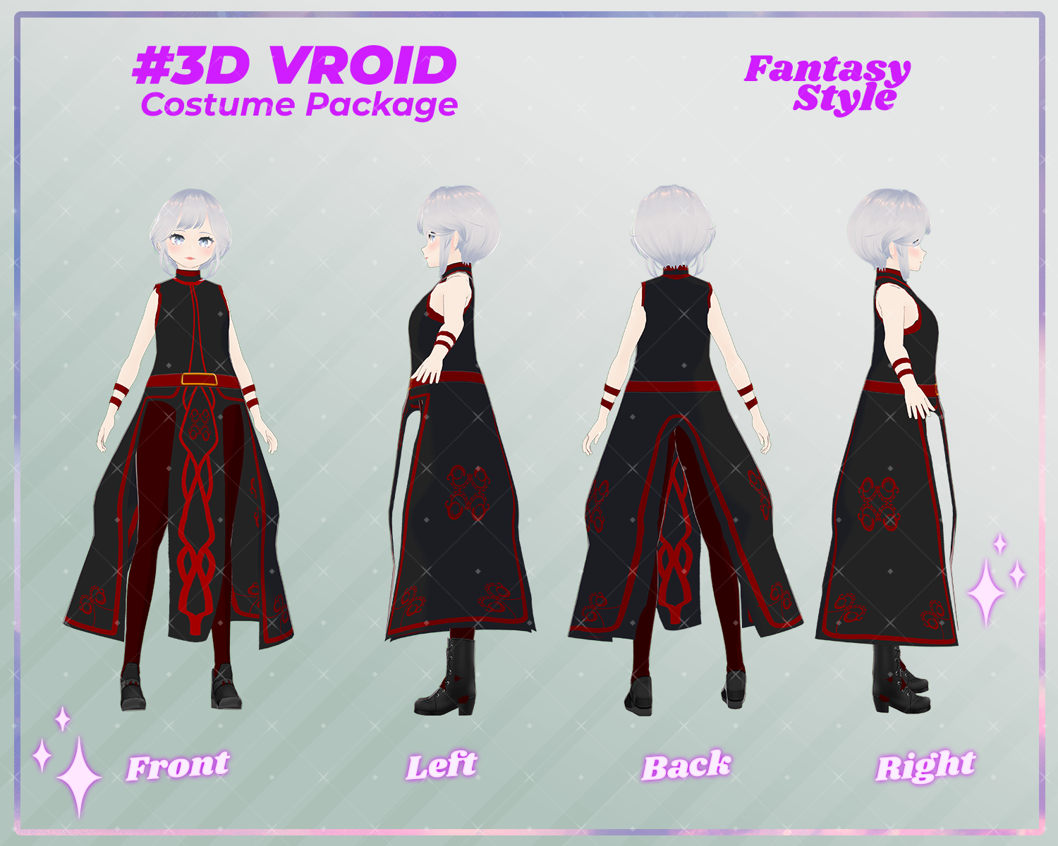 3D VRoid Clothing Pack Enchanted Fantasy Costumes for VRoid Models ...