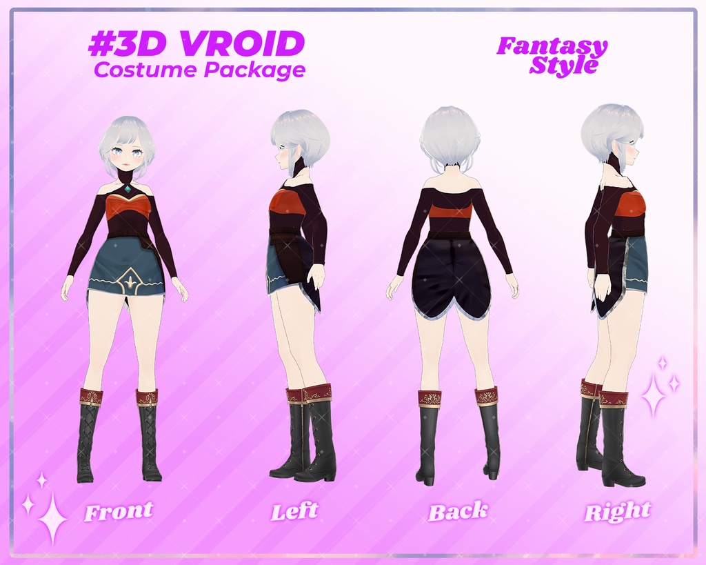 3D VRoid Outfit Pack Mystical Fantasy Wear for VRoid Models | VRoid ...