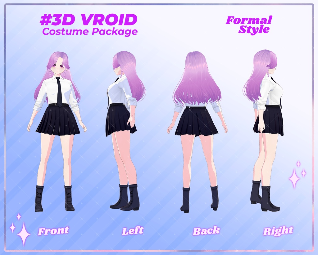 3D VRoid Soft Casual Pack Cute & Relaxed Outfits for VRoid Models ...