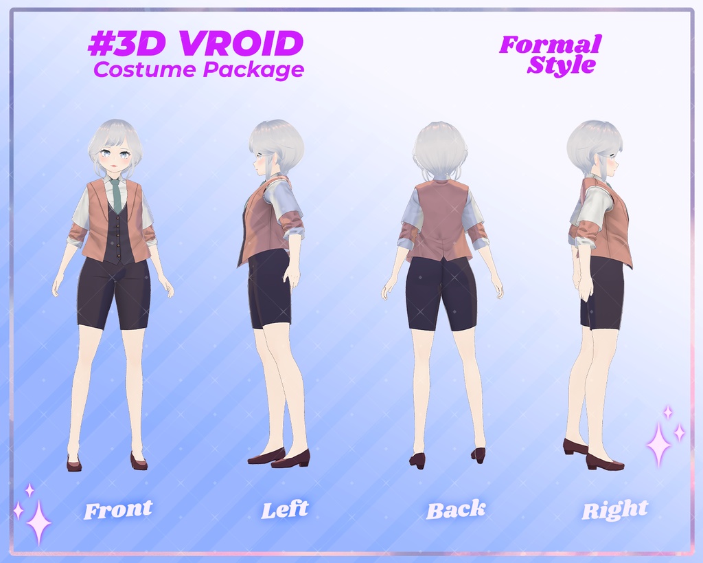 3D VRoid Soft Casual Pack Cute & Relaxed Outfits for VRoid Models ...