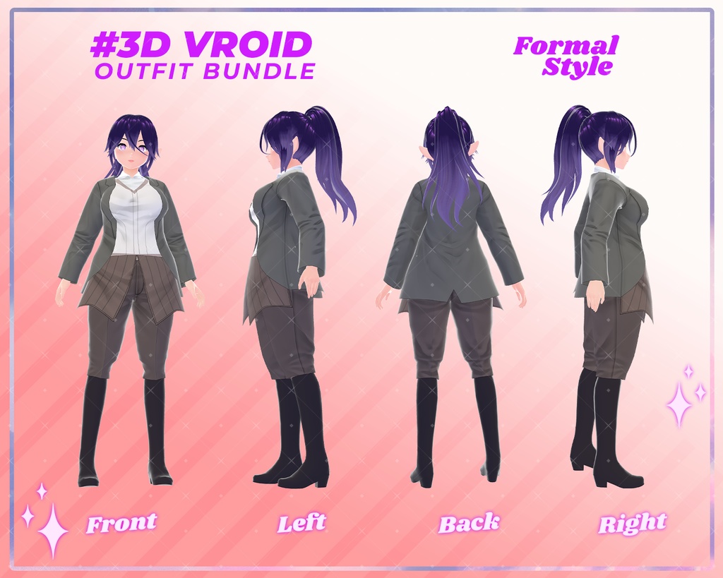 3D VRoid Girl Clothing Pack Casual & Playful Fashion for VRoid Models ...