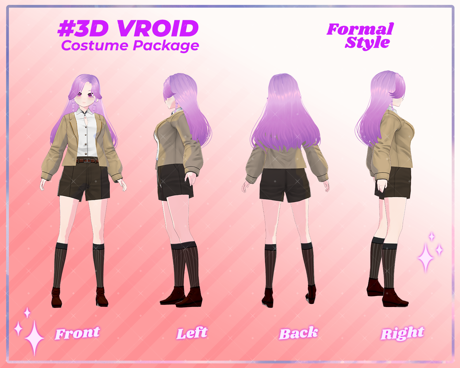 3D VRoid Girl Clothing Pack Casual & Playful Fashion for VRoid Models ...
