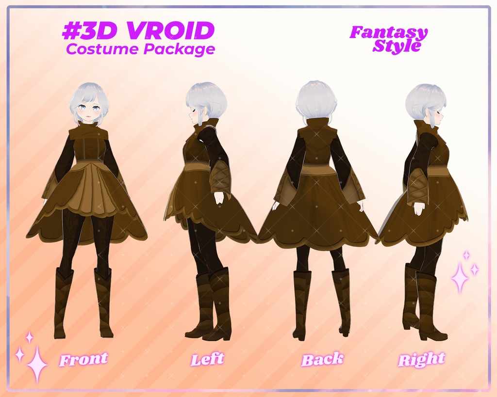 3D VRoid Outfit Pack Fantasy Style Adventurer & Warrior Costumes for ...