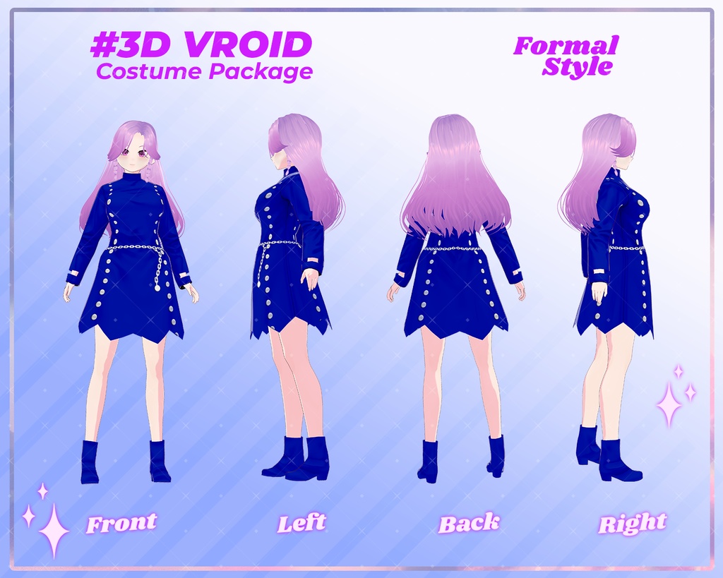 3D VRoid Outfit Pack Formal Style Chic & Elegant Business Fashion for ...