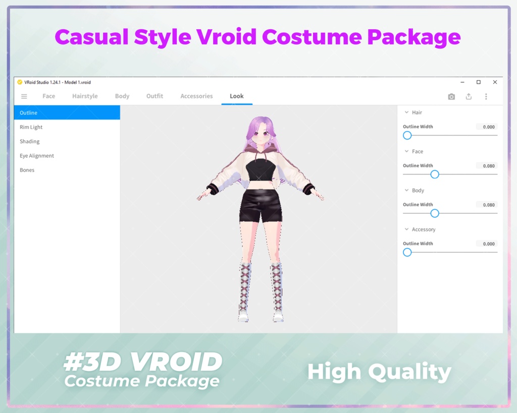 3D VRoid Outfit Pack Cozy & Trendy Casual Wear for VRoid Models | VRoid ...