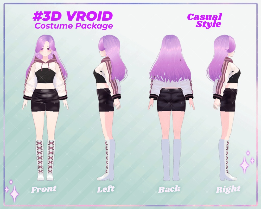 3D VRoid Outfit Pack Cozy & Trendy Casual Wear for VRoid Models | VRoid ...