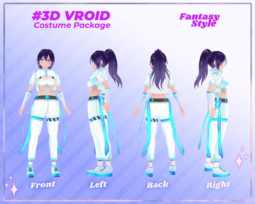 3D VRoid Outfit Pack Fantasy Kingdom & Magical Attire for VRoid Models ...
