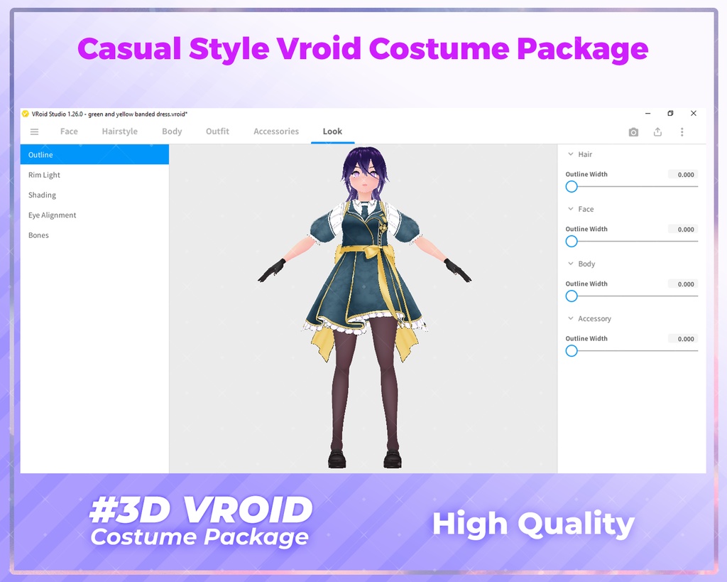 3D VRoid Outfit Pack Fantasy-Inspired Dresses for VRoid Models | VRoid ...