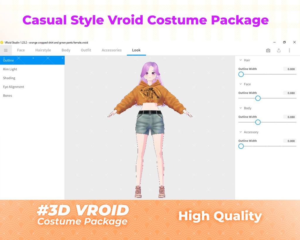 3D VRoid Outfit Pack Cozy & Stylish Casual Clothes for VRoid Models ...