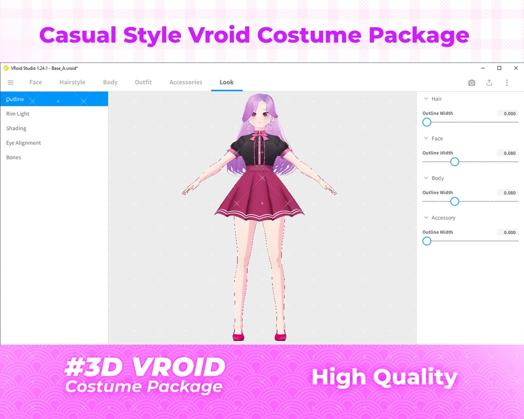 3D VRoid Outfit Pack Elegant & Stylish Lolita Dresses for VRoid Models ...