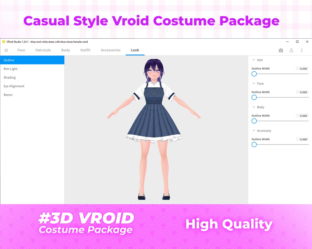 3D VRoid Outfit Pack Elegant & Stylish Dresses for VRoid Models | VRoid ...