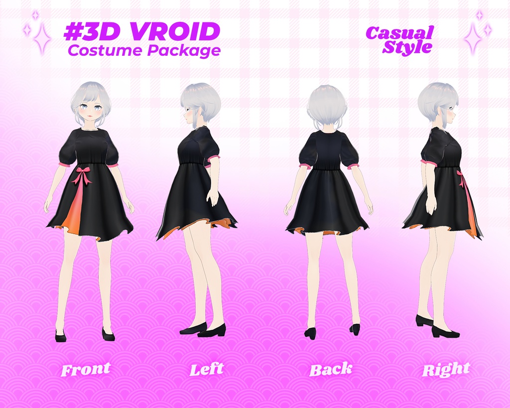 3D VRoid Outfit Pack Elegant & Stylish Dresses for VRoid Models | VRoid ...