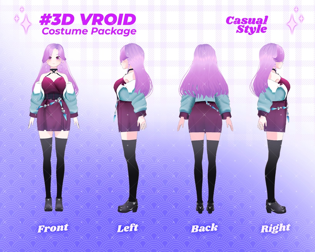 3D VRoid Outfit Pack Stylish & Elegant Fantasy-Inspired Fashion for ...