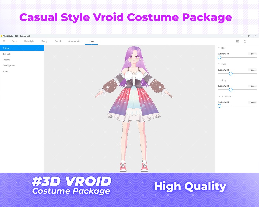 3D VRoid Outfit Pack Vibrant & Elegant Dresses for VRoid Models | VRoid Clothes, VRoid Costume ...