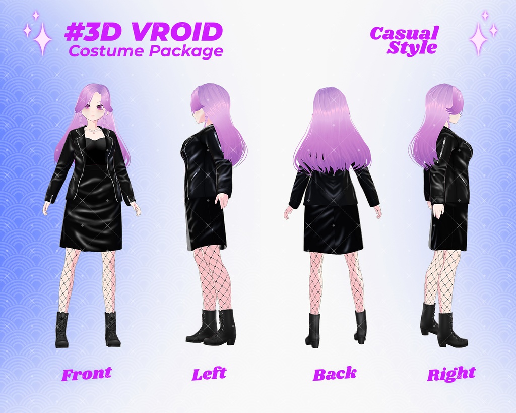 3D VRoid Outfit Pack Elegant & Musical Chic Attire for VRoid Models ...