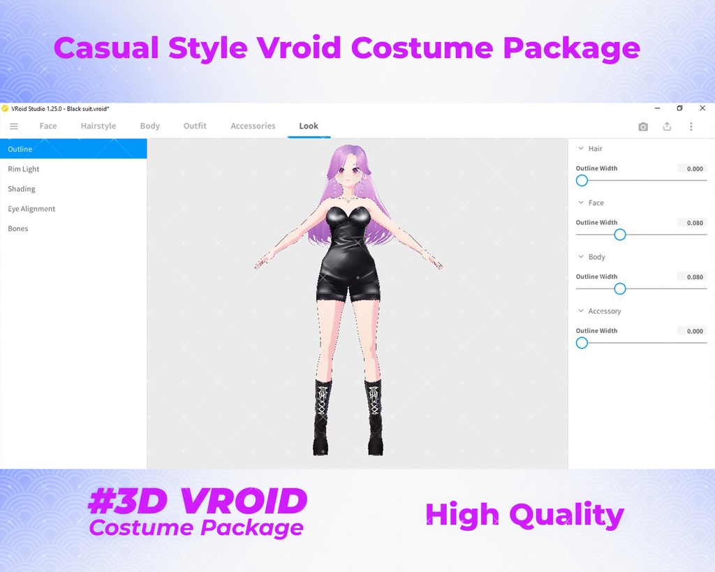 3D VRoid Outfit Pack Elegant & Playful Fashion for VRoid Models | VRoid Clothes, VRoid Costume ...