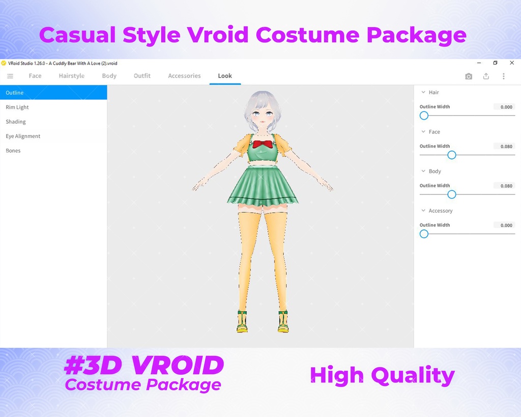 3D VRoid Outfit Pack Cute & Playful Fantasy Dresses for VRoid Models ...