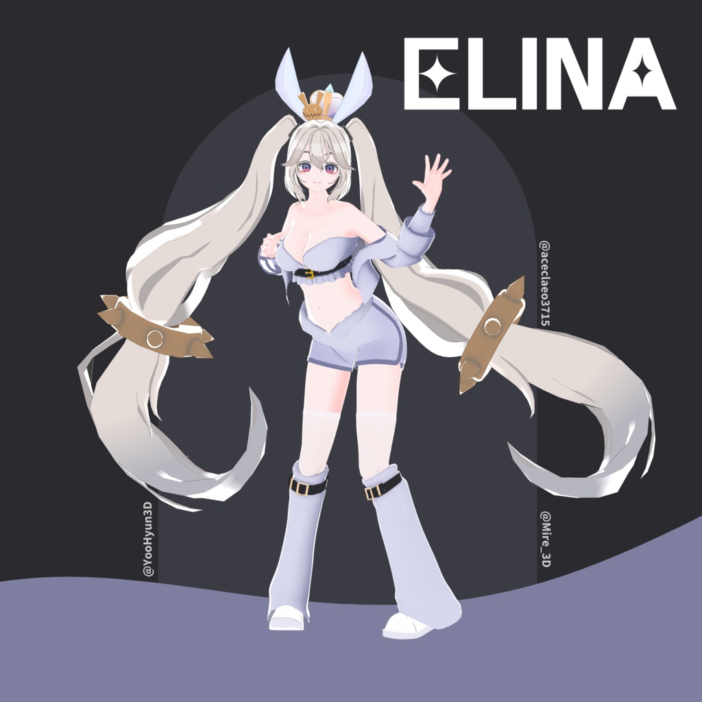 オリジナル3Dモデル「エリナ」 Elina - アバター rVRC