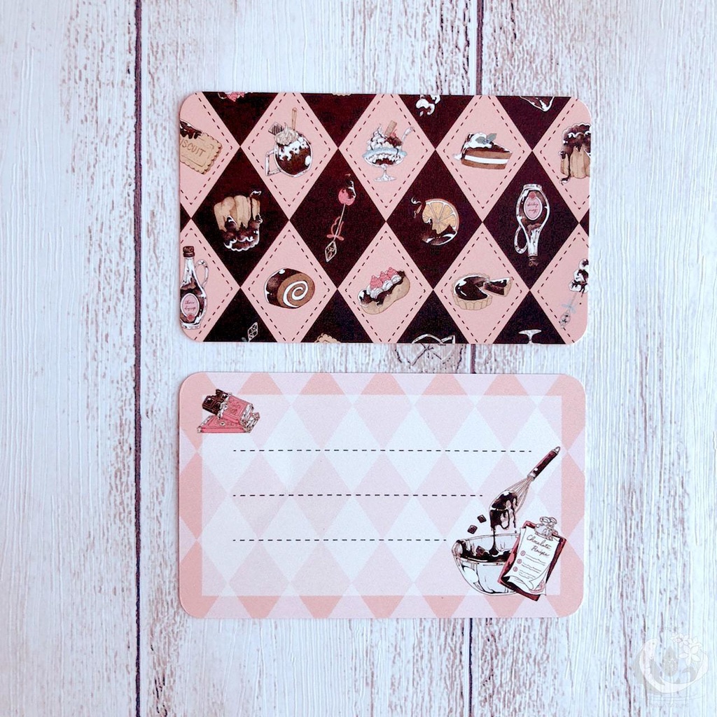 チョコレートタイム ミニカード メッセージカード 10枚セット - 【-潦-】にわたずみ工房 - BOOTH